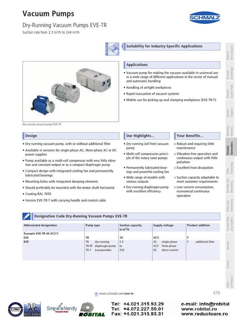 Vacuum Dry Running Pumps | PDF | Direct Current | Pump