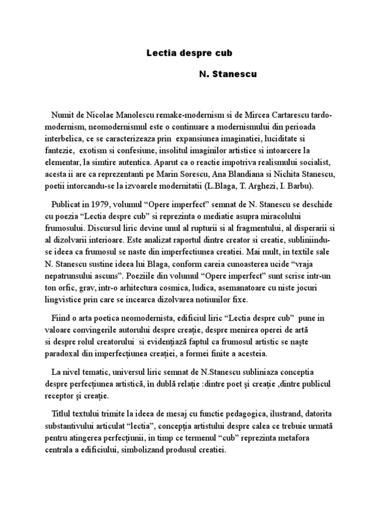 Lectia Despre Cub | PDF