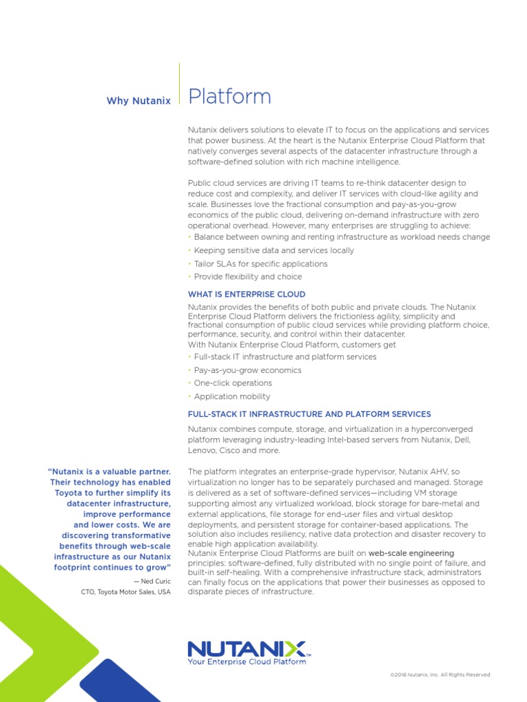 Nutanix Enterprise Cloud | PDF | Virtualization | Cloud Computing