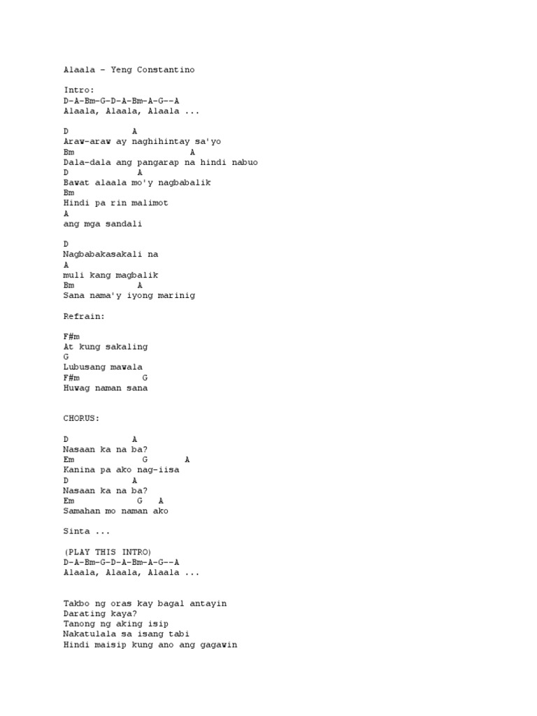 Alaala Chords | PDF