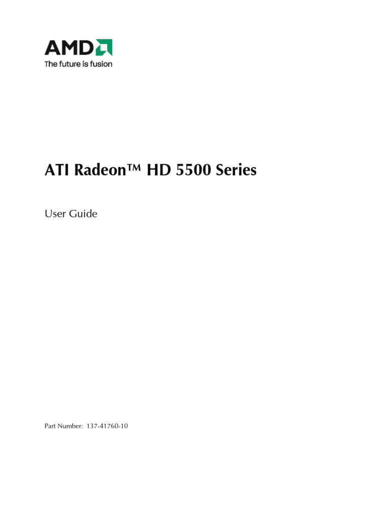 AMD Radeon HD 5500 Series | PDF