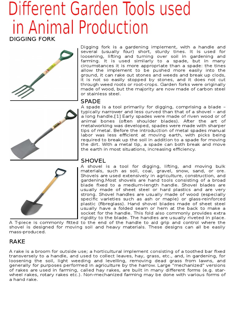 Essential Tools for Animal Production | PDF | Trailer (Vehicle ...