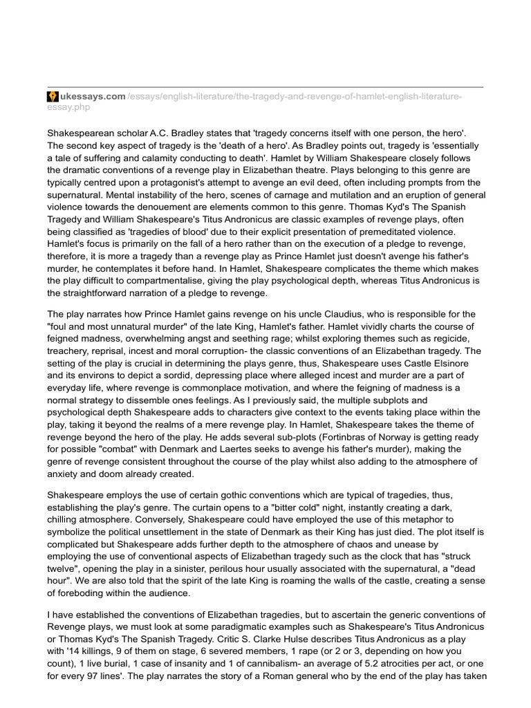 Revenge in Hamlet | PDF | Hamlet | Revenge