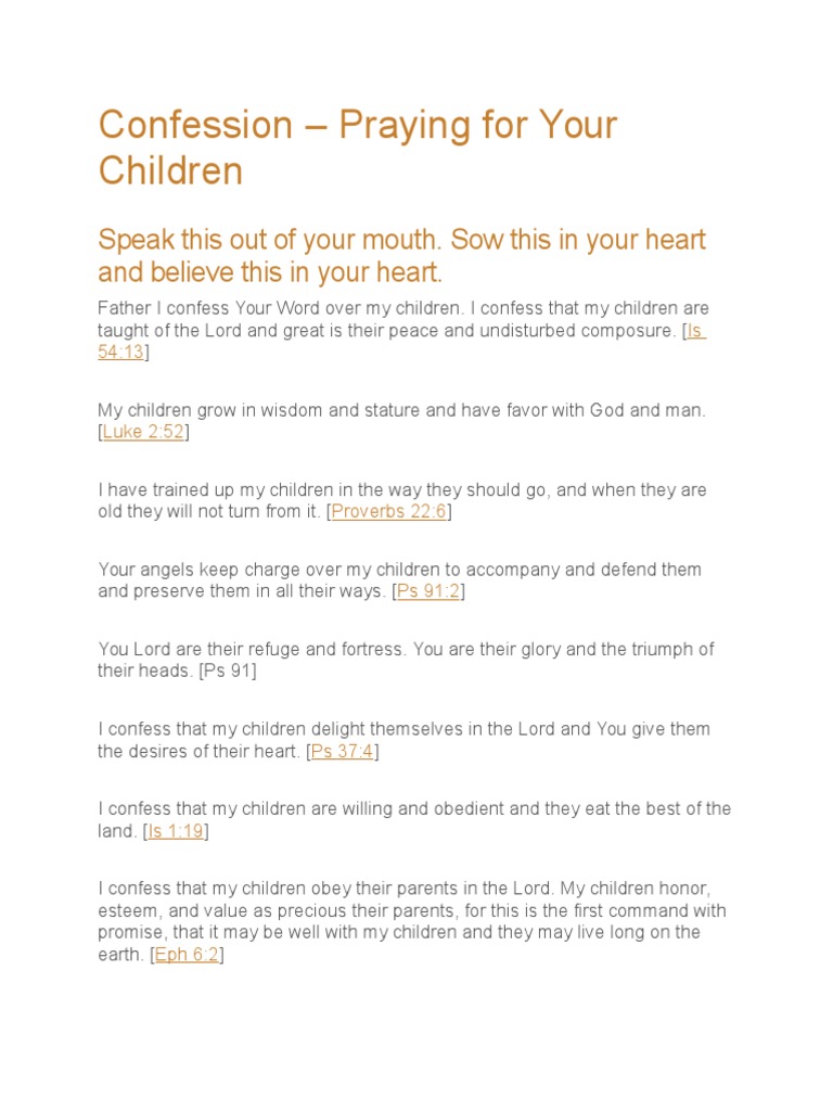 Confession For Children | PDF