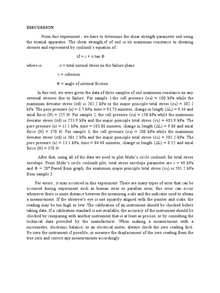 Ciu Trixial Test | PDF | Applied And Interdisciplinary Physics | Physics