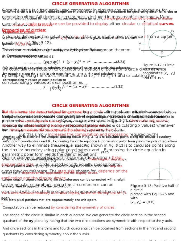 CGChapter 3 | PDF | Circle | Ellipse