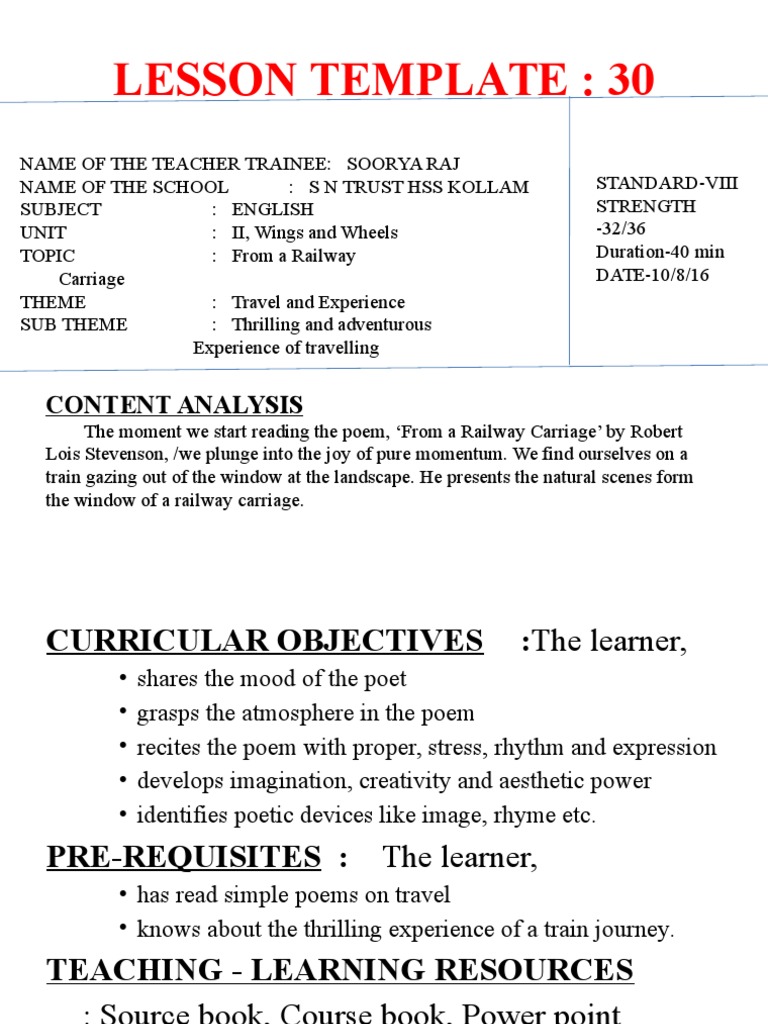 4-7-16 Ict Lesson Plan | PDF | Poetry | Educational Technology