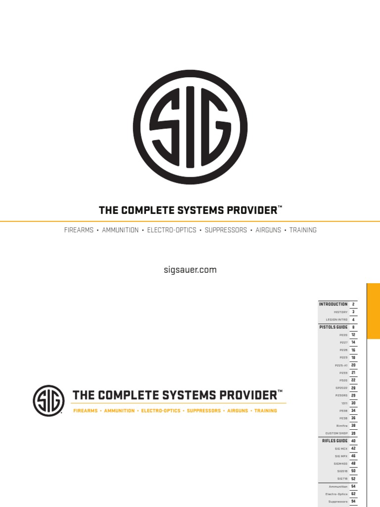2017 Sig Sauer Comm Catalog LR PDF | PDF | Trigger (Firearms) | Handgun