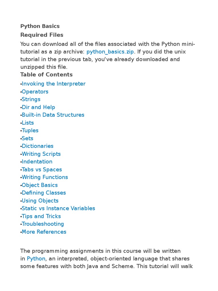 Basic Python | PDF | Python (Programming Language) | Class (Computer ...