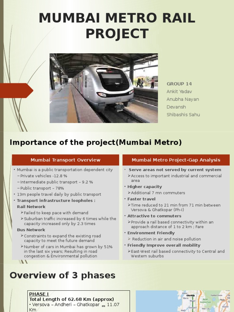 Mumbai Metro Rail Project | PDF | Public Transport | Mumbai