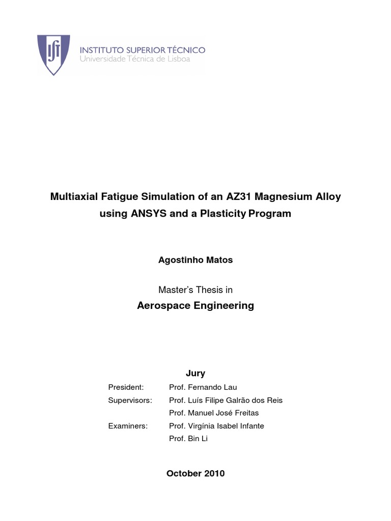 Multiaxial Fatigue Simulation Using Ansys PDF | PDF | Corrosion ...