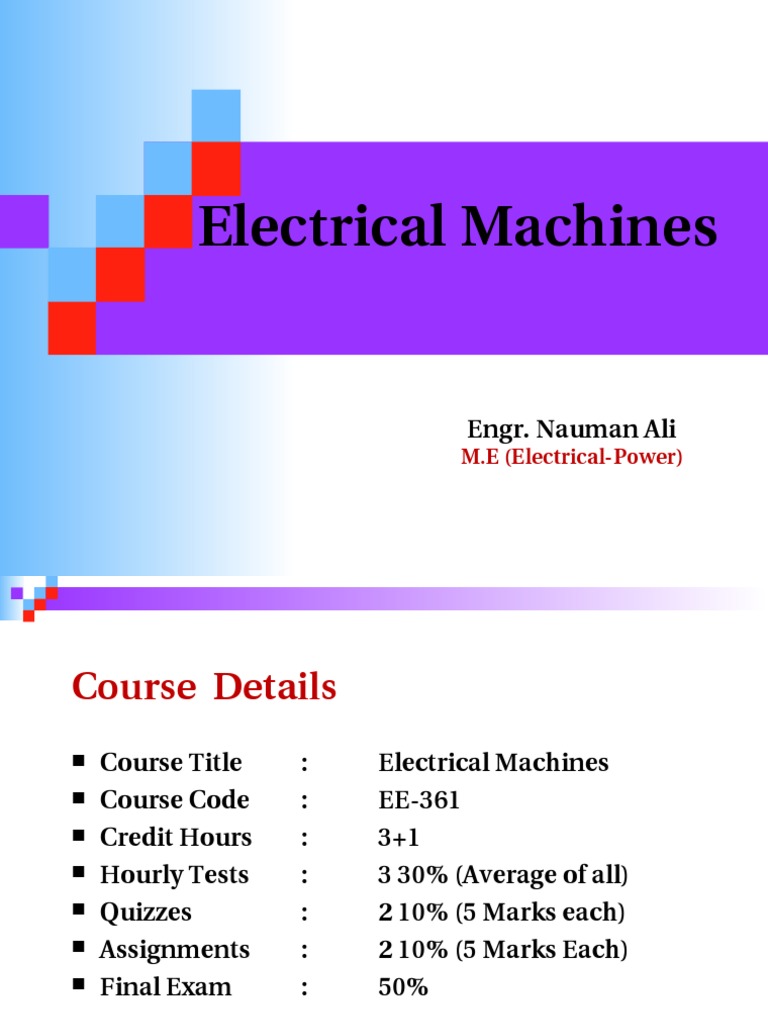 An Overview of Electrical Machines: Fundamental Concepts and Principles ...