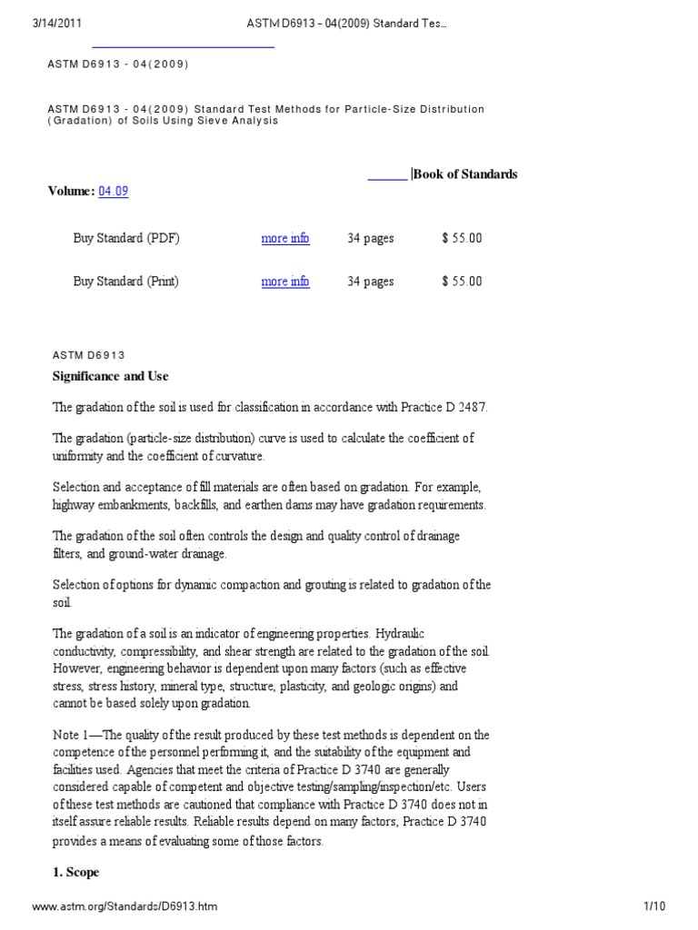WIKI ASTM D6913 04 2009 Standard Test Methods For Particle Size ...