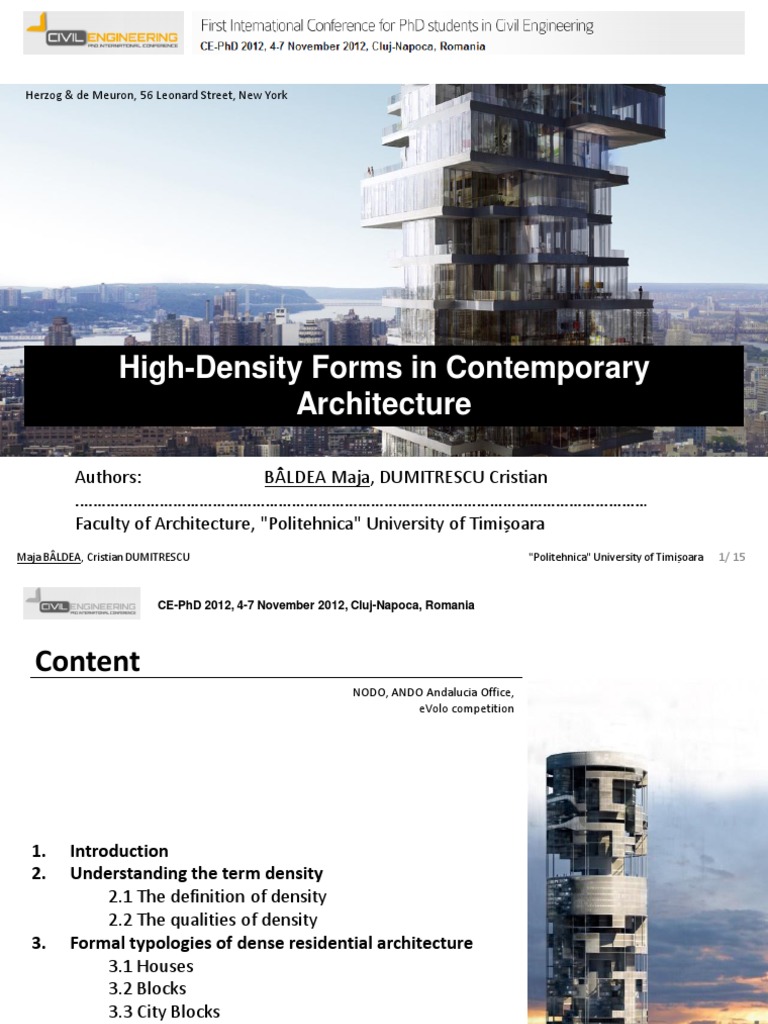 High Density Forms in Contemporary Architecture | PDF | Perception ...