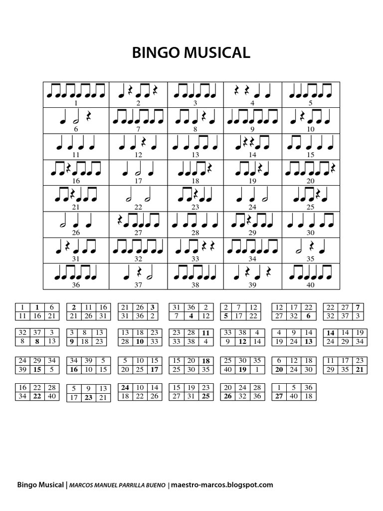 Bingo Musical PDF | PDF