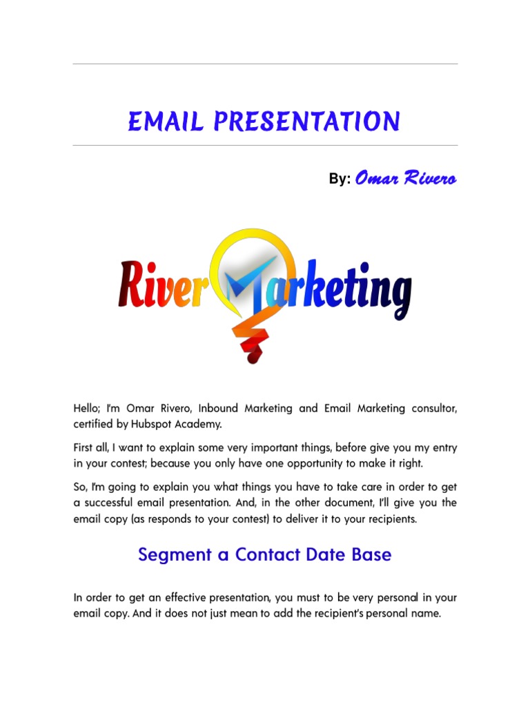 How To Do An Effective Email Presentation | PDF