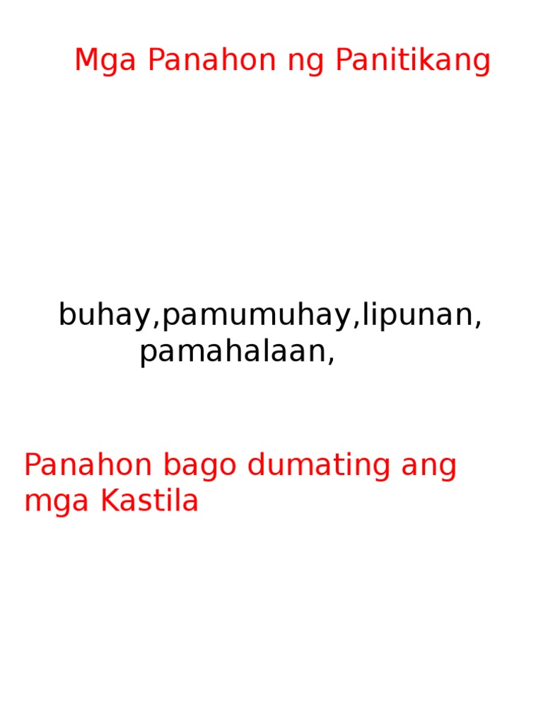 Mga Panahon NG Panitikang Filipino | PDF