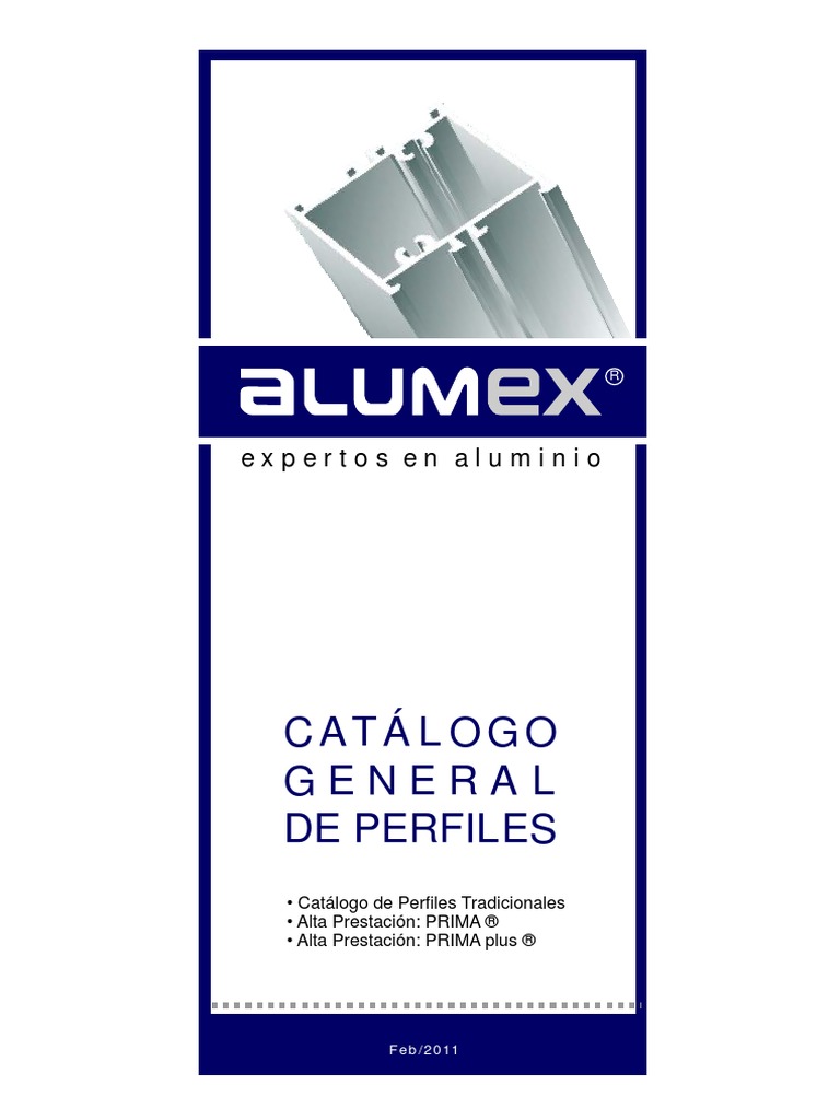 Alumex Catalogo General PDF | PDF | Aluminio | Calidad (comercial)