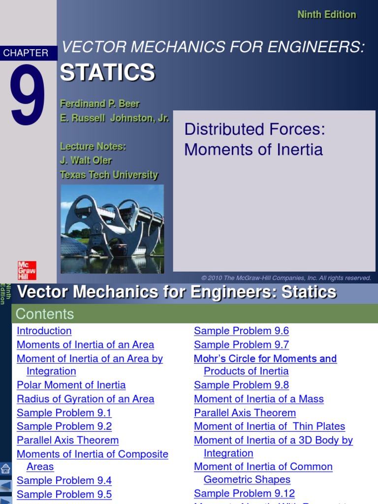 ch09 Distributed Forces Moments of Inertia PDF | PDF | Beam (Structure ...