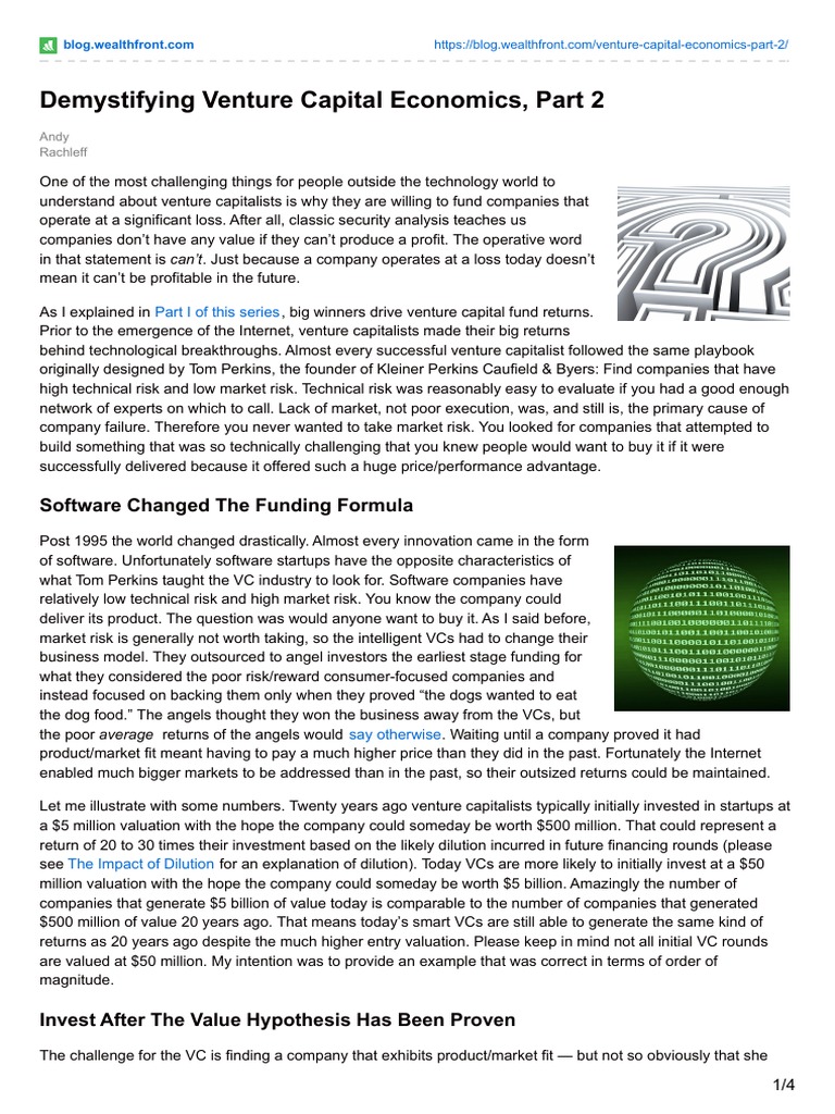 Demystifying Venture Capital Economics Part 2 | PDF | Venture Capital | Corporate Finance
