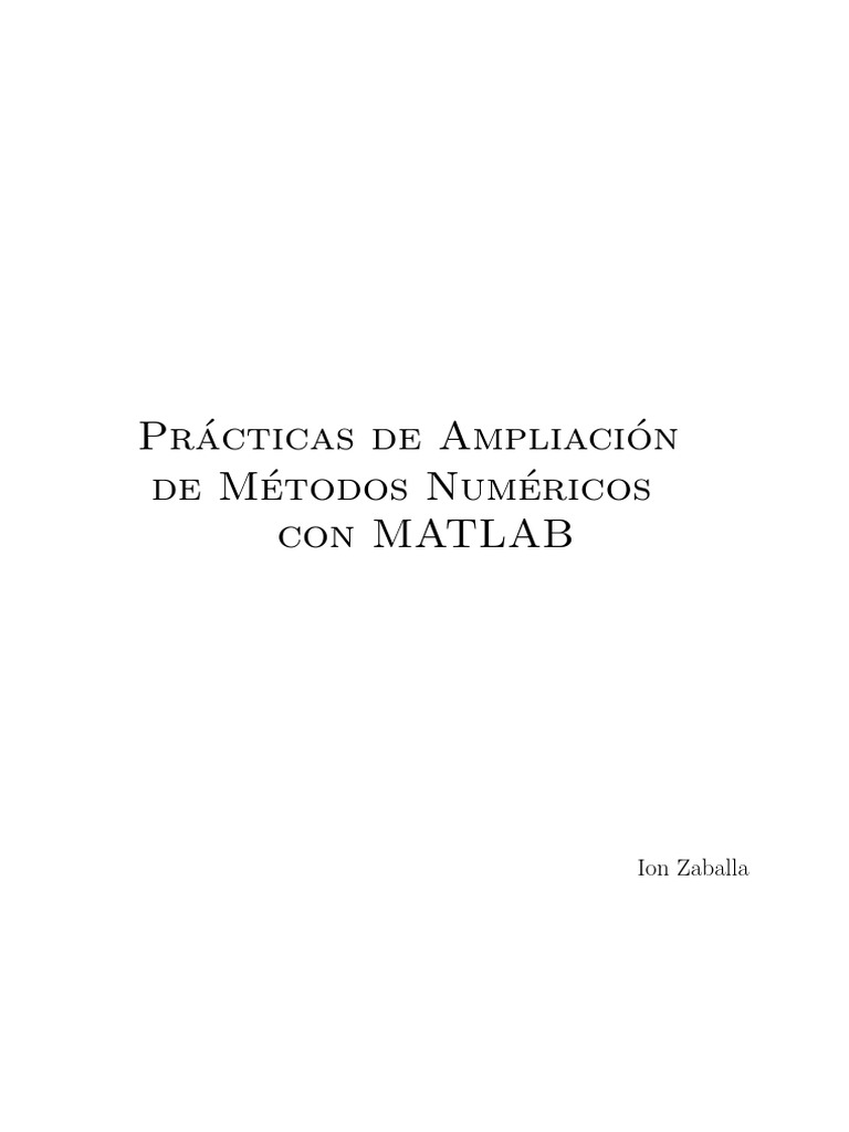 Guia Matlab Metodos | PDF | Matriz (Matemáticas) | Archivo de computadora