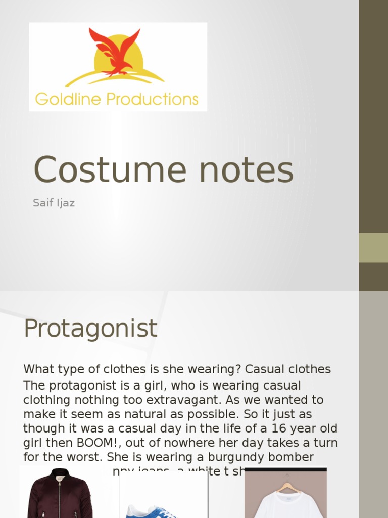 Costume Notes Final | PDF | Lifestyle