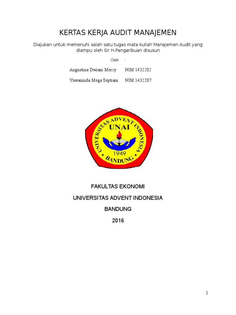 Kertas Kerja Audit Manajemen | PDF