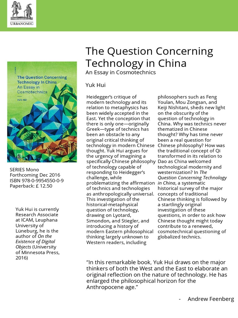 The Question Concerning Technology in China | PDF | Martin Heidegger ...