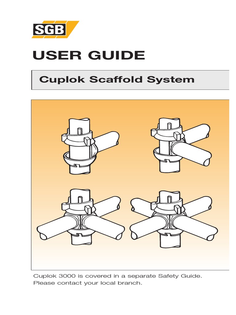 User Guide SGB Cuplock Scaffold System | PDF | Scaffolding ...
