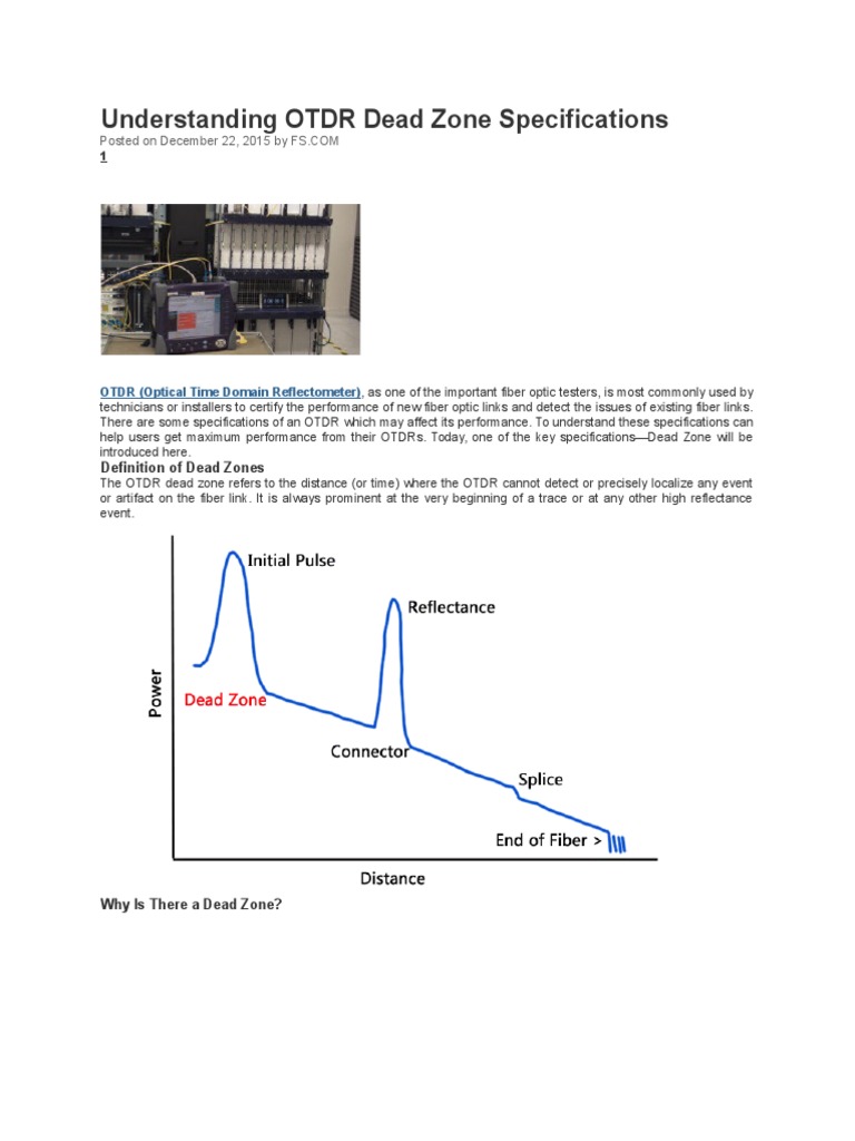 Understanding OTDR Dead Zone Specifications | PDF | Optical Fiber ...