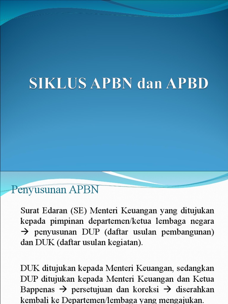Siklus Apbn Dan Apbd | PDF