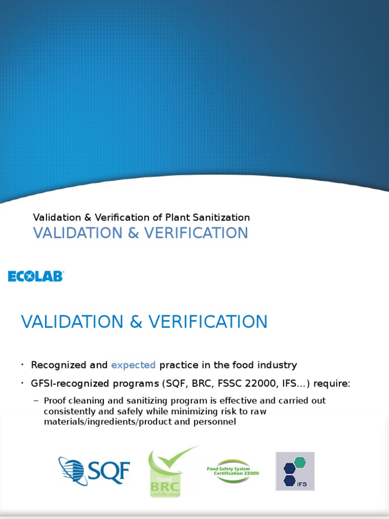 Plant Sanitization Validation Guide | PDF | Verification And Validation | Nature