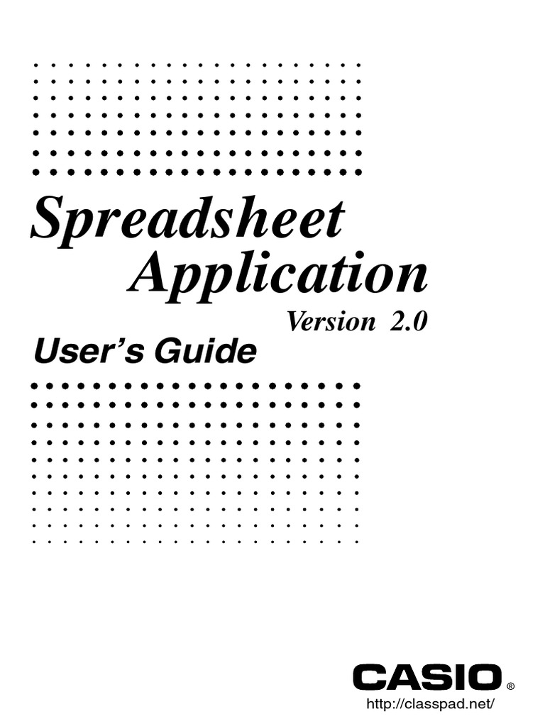 Spreadsheet Application User S Guide Pdf Spreadsheet Menu