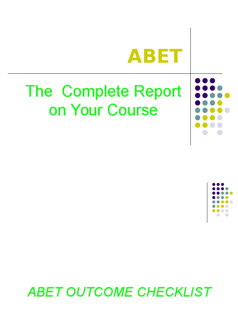 ABET Powerpoint | PDF