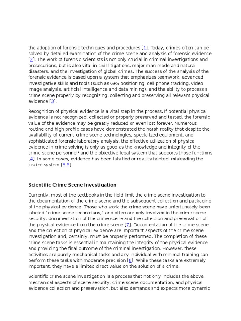 Forensic Project | PDF | Crime Scene | Forensic Science