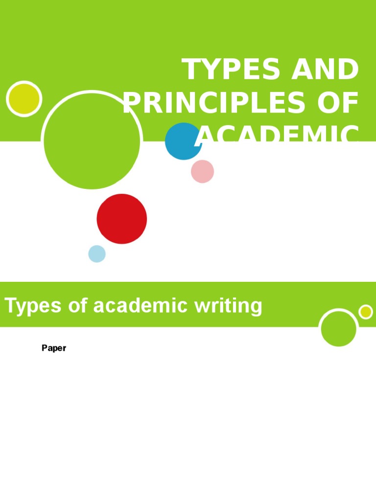 Types and Principles of Academic Writing | PDF | Essays | Thesis