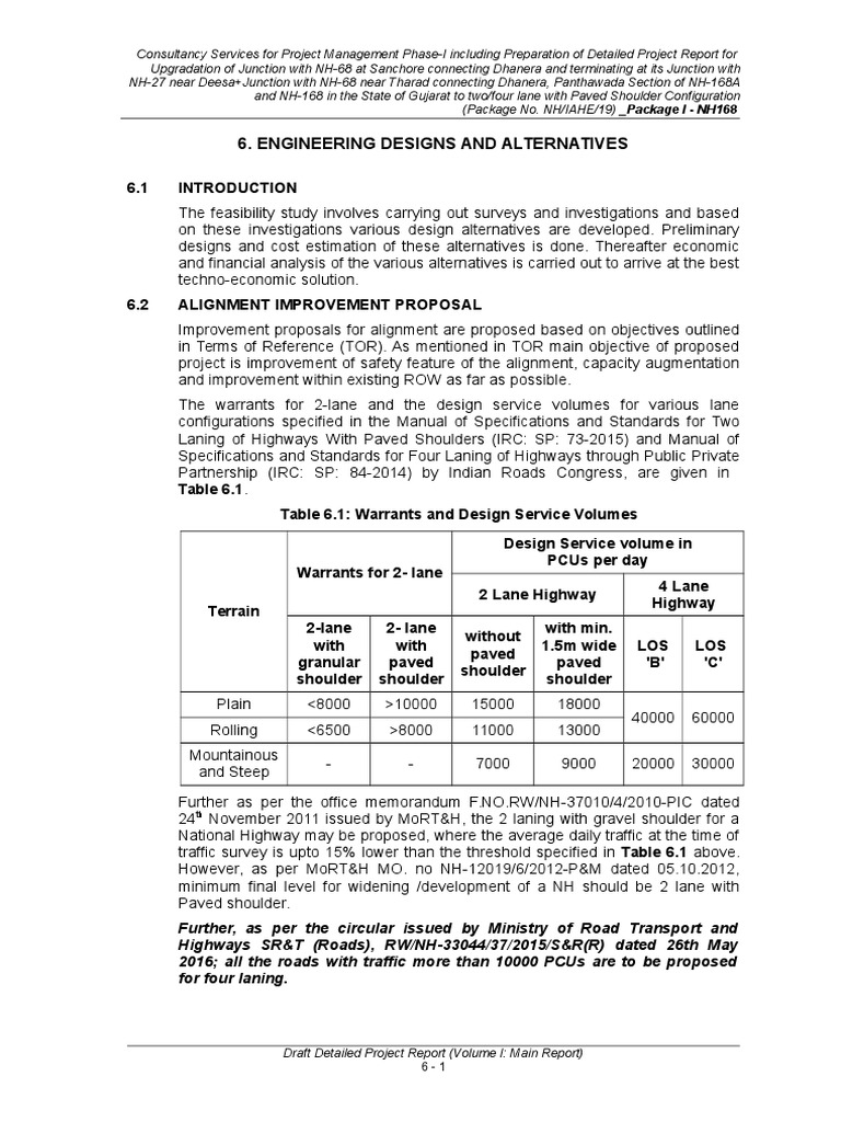Engineering Designs and Alternatives - r1 Pkg1 | PDF | Road Surface | Road