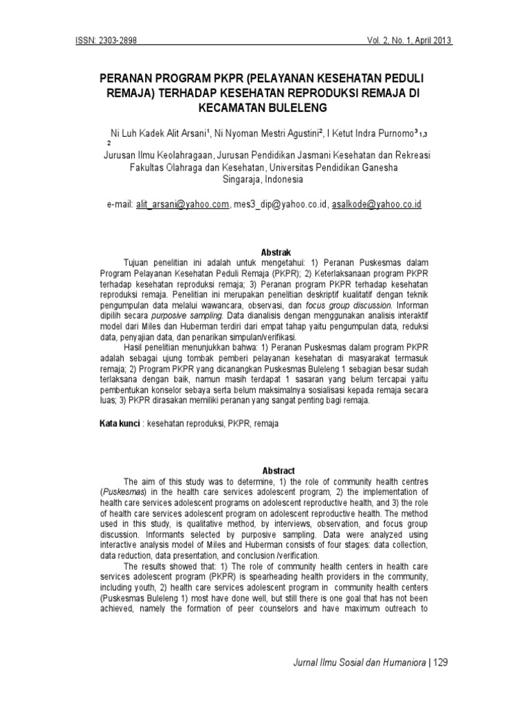 Program PKPR Puskesmas | PDF