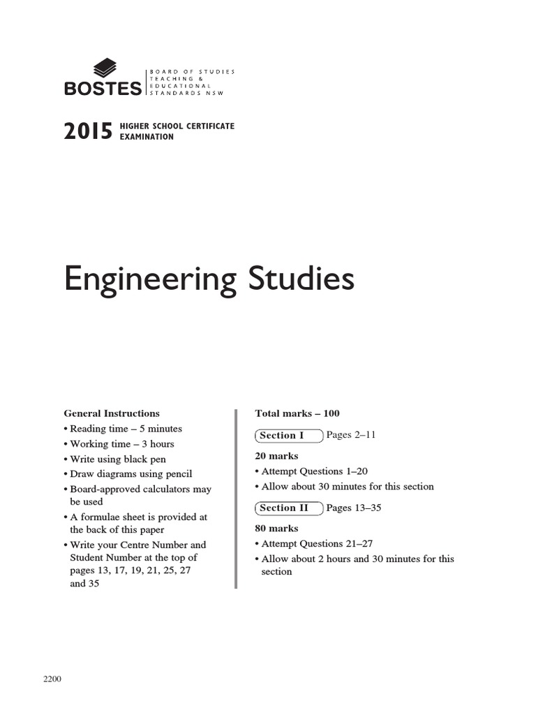 2015 HSC Engineering Studies | PDF | Materials | Building Engineering