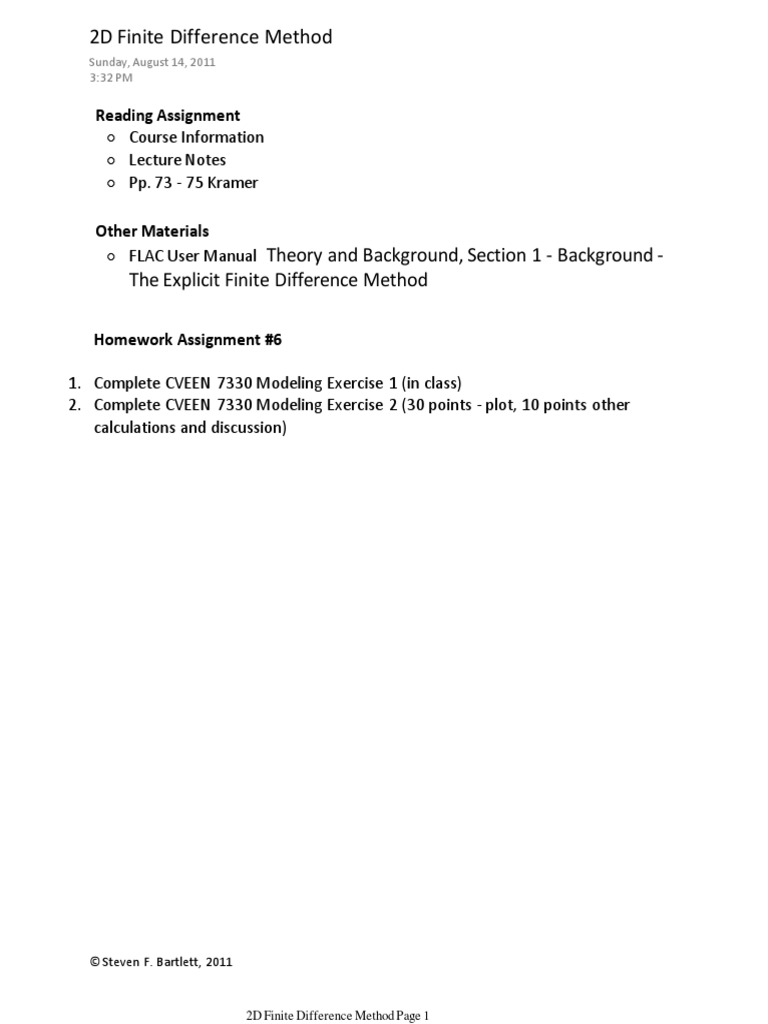 2D Finite Difference Method | PDF | Finite Difference | Numerical Analysis