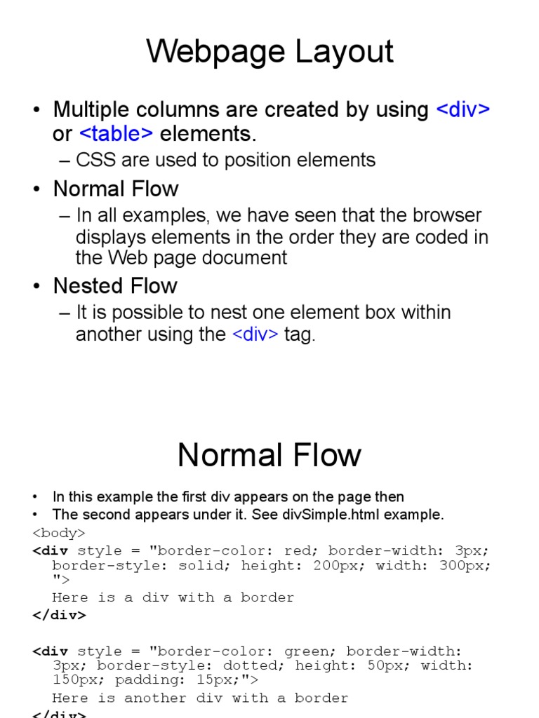 Webpage Layout | PDF | Web Design | Computer File Formats