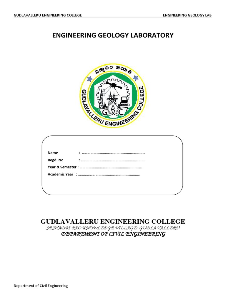 Engineering Geology Lab Manual | PDF | Minerals | Sedimentary Rock