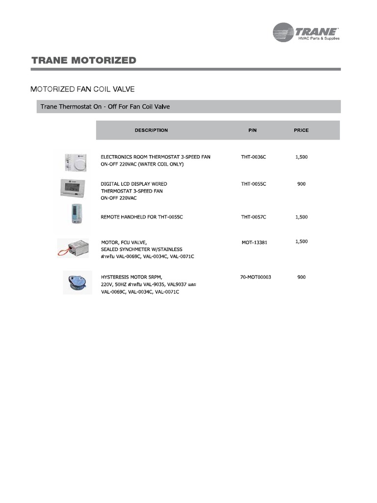 Trane Actuator & Valve - 20 | PDF | Valve | Energy Technology