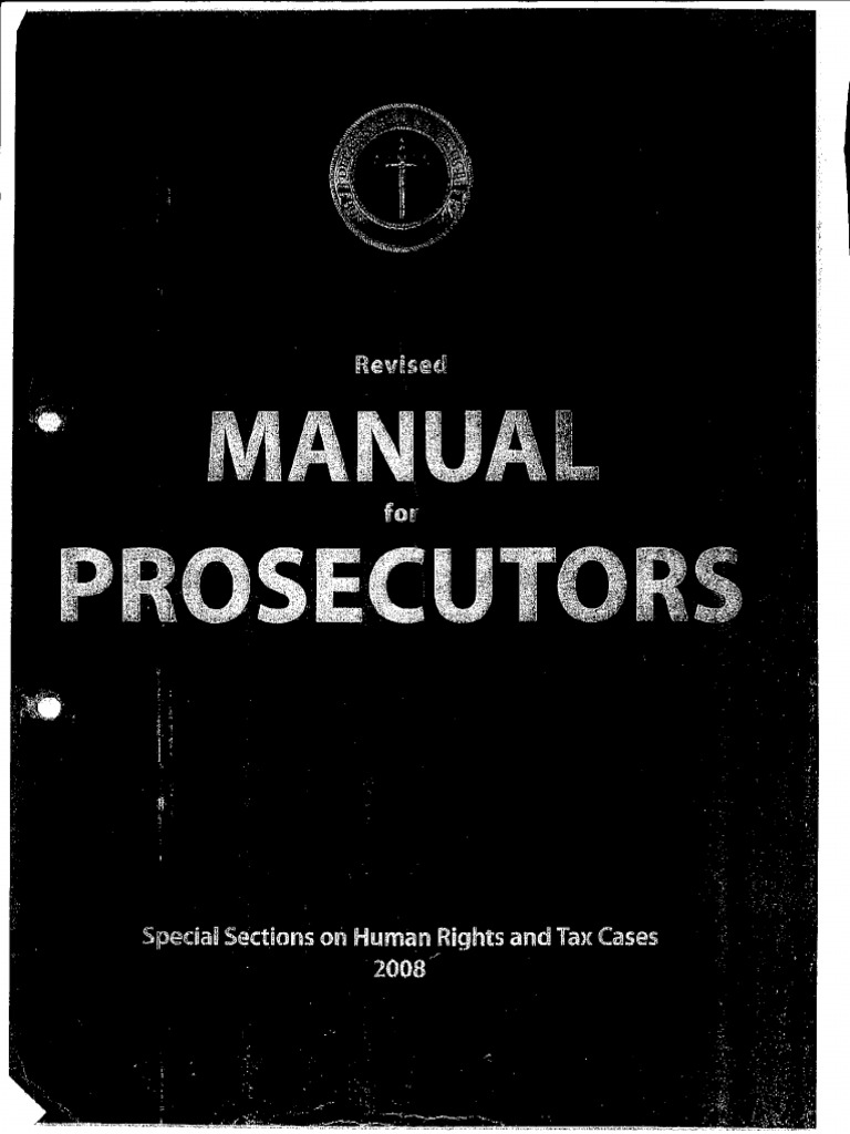2008 Manual For Prosecutors Part 1 | PDF | Prosecutor | Deviance ...