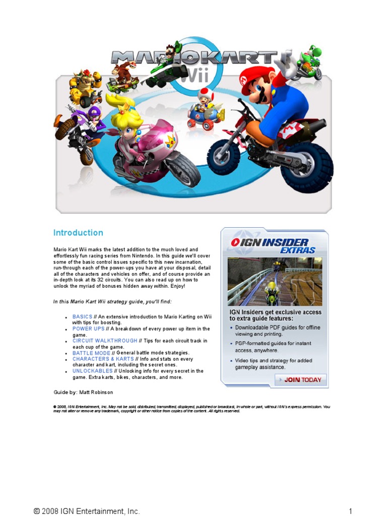 Mario Kart - Wii PDF | PDF | Wii | Video Games