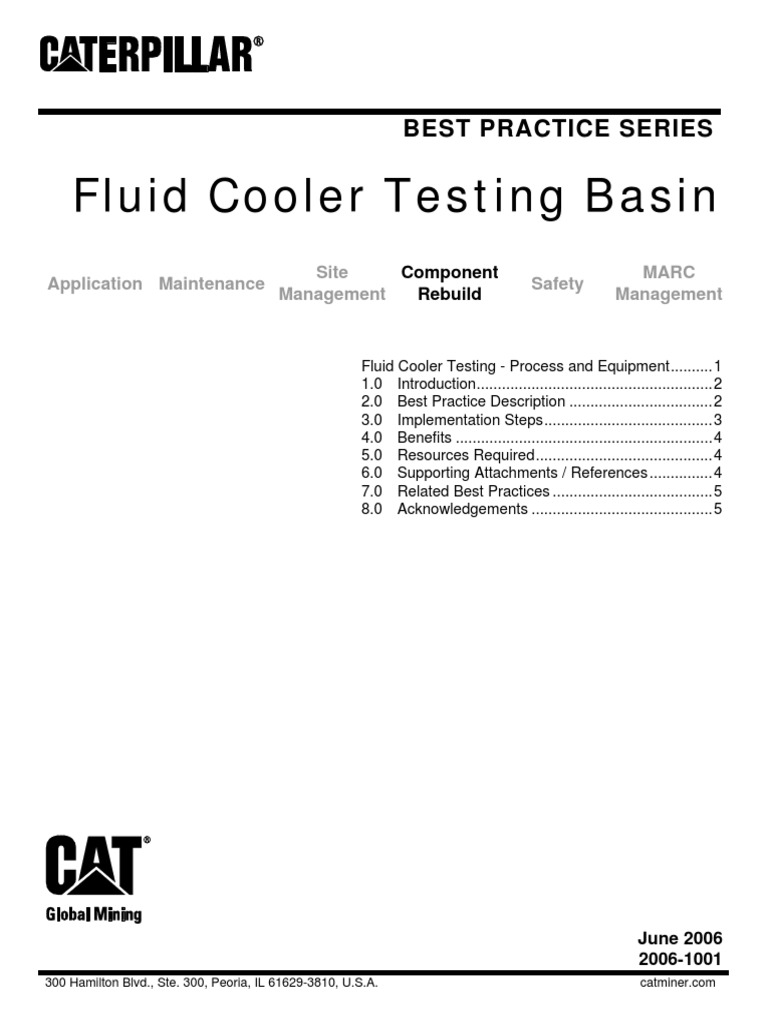 BP Publication - Fluid Cooler Testing Basin | PDF | Hvac | Industries