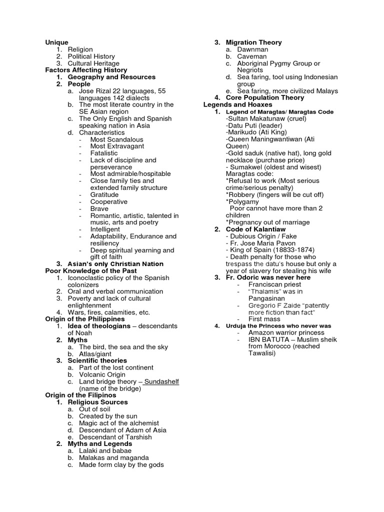 Overview of Philippine History | PDF | Philippines | Religion And Belief