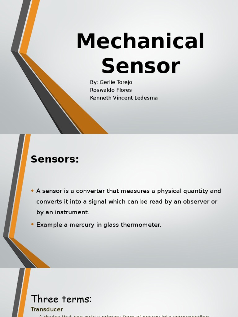 Mechanical Sensors: Types, Applications and Working Principles of ...