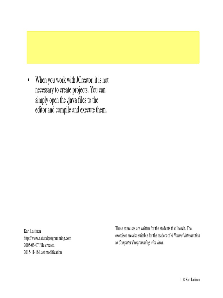 Java Exercises More Pdf Class Computer Programming Constructor Object Oriented Programming