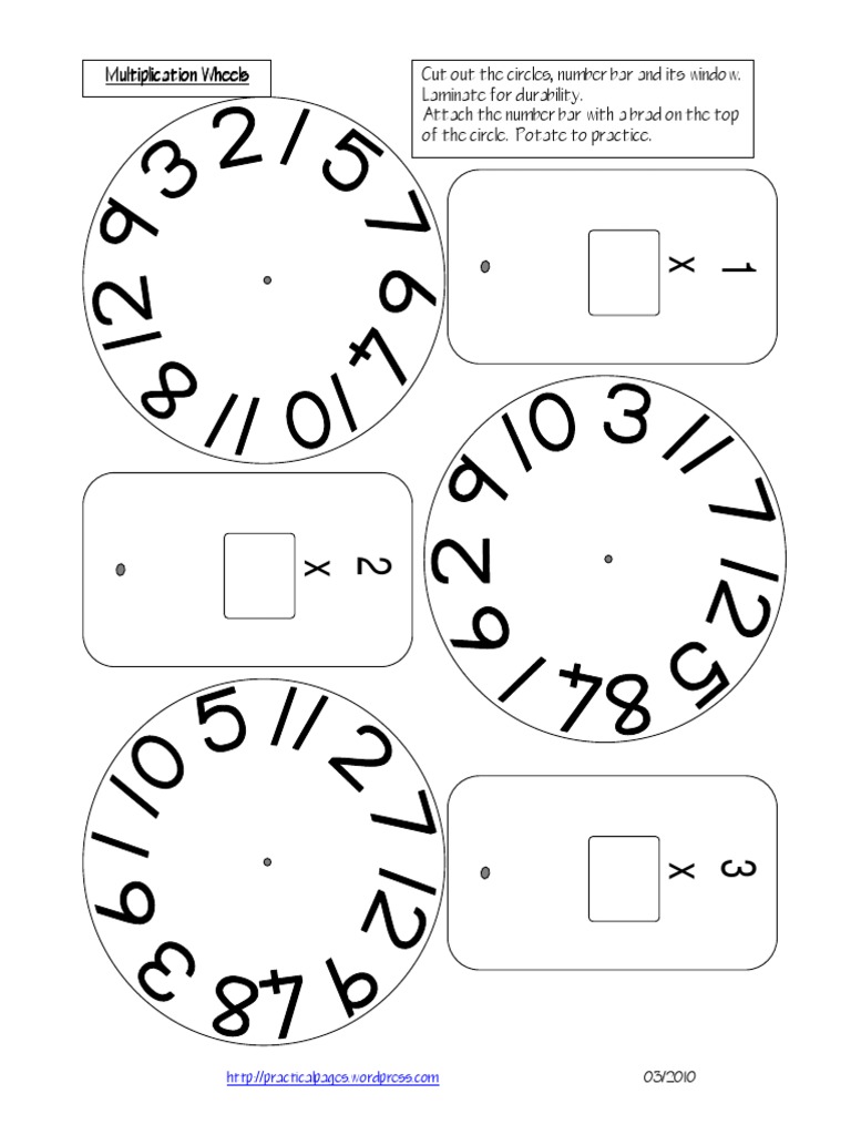 Multiplication Practice Wheel Activity | PDF